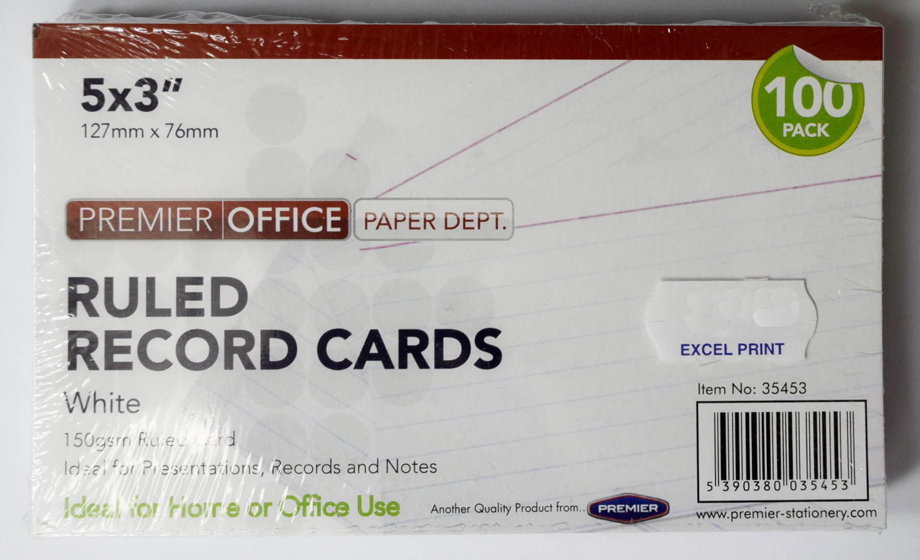Index Boxes and Cards & Cash Boxes - Excel Print Navan