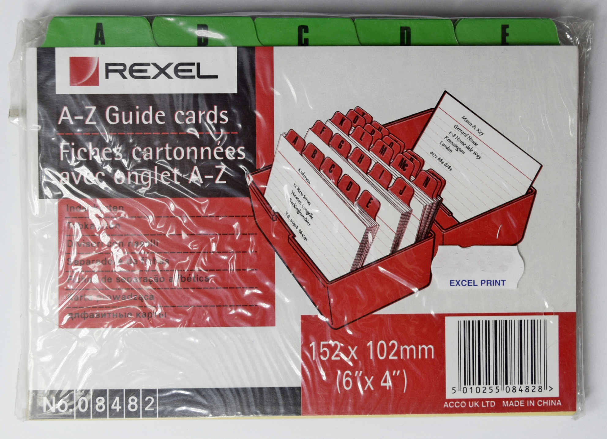 Index Boxes and Cards & Cash Boxes - Excel Print Navan